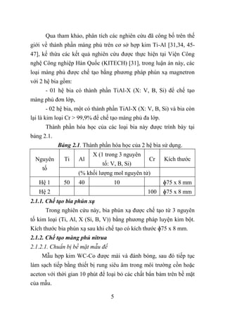 Tính chất của màng phủ nitrua trên nền hợp kim cứng WC-Co, HAY - Gửi ...