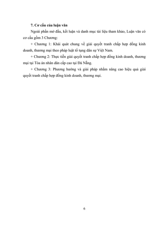 Luận văn: Giải quyết tranh chấp hợp đồng kinh doanh, thương mại | PDF