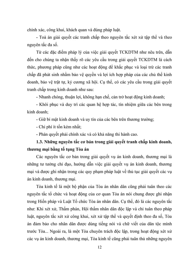Luận văn: Giải quyết tranh chấp hợp đồng kinh doanh, thương mại | PDF