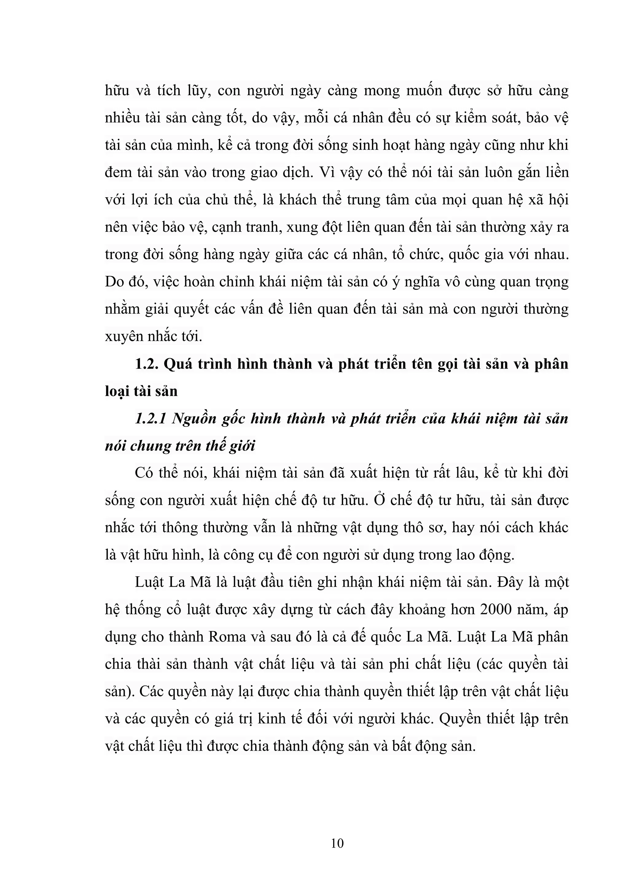 Luận văn: Phân loại tài sản theo quy định của bộ luật dân sự, 9đ | PDF