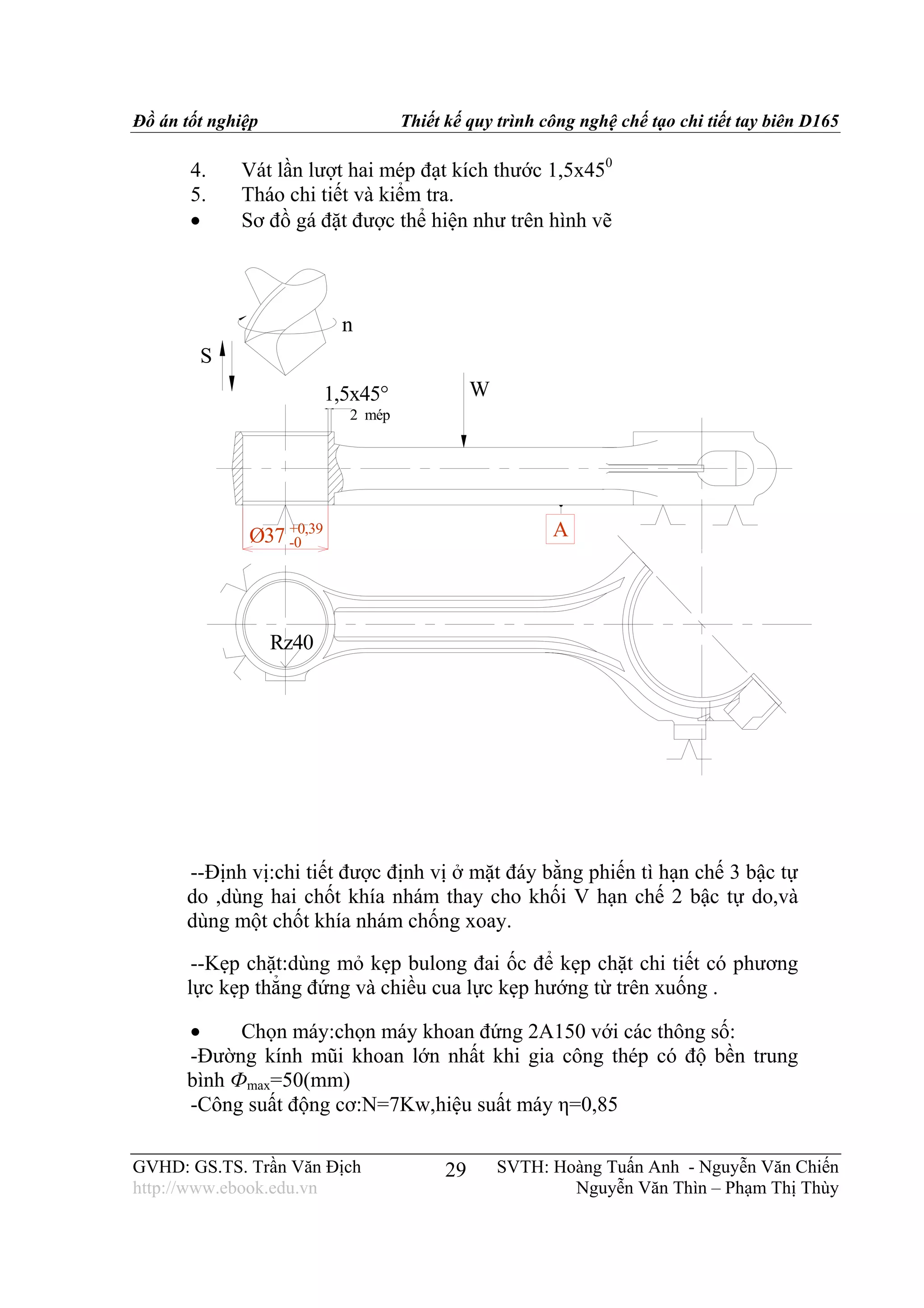 Thiết kế quy trình công nghệ chế tạo chi tiết Tay Biên D165, HAY - Gửi ...