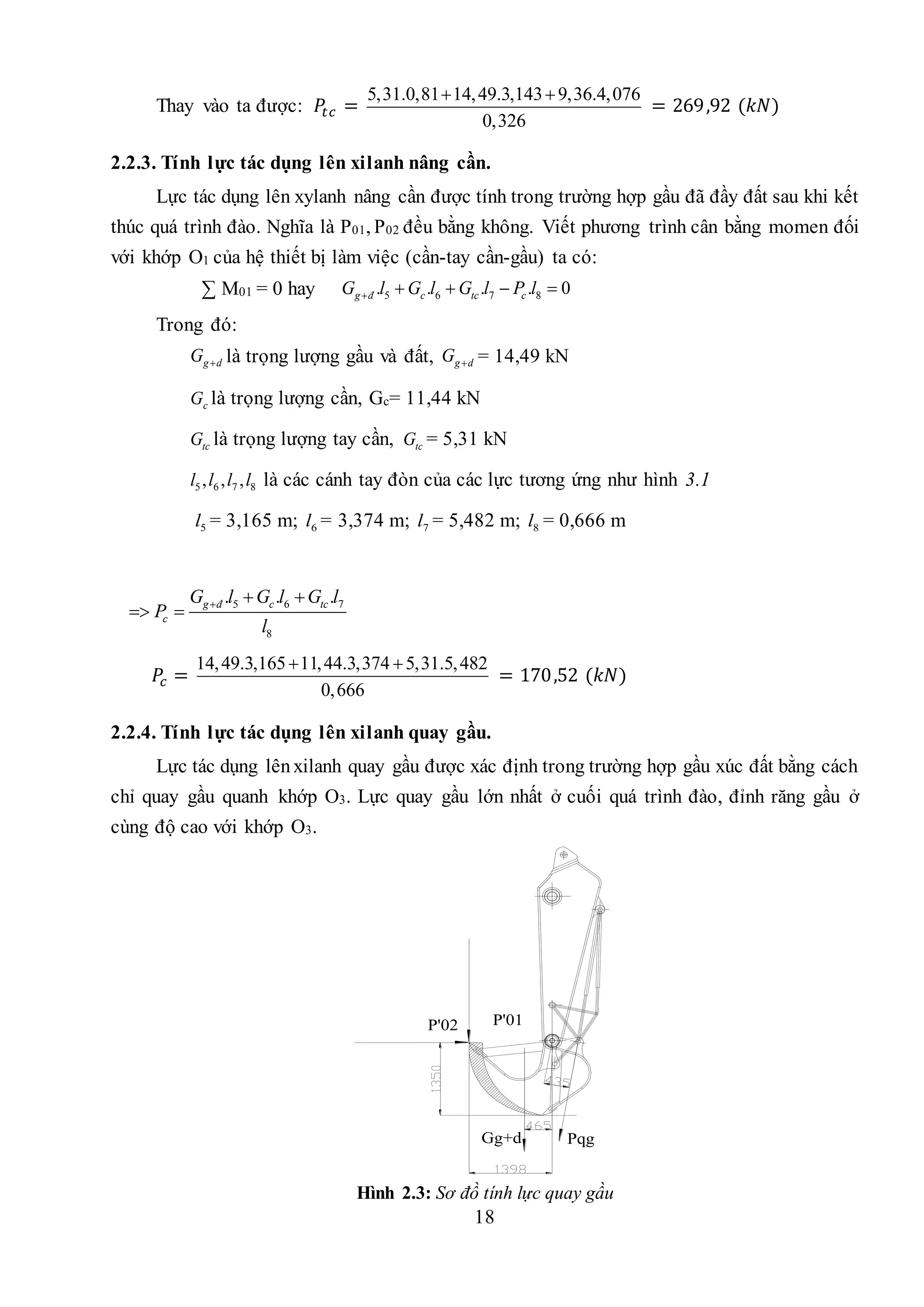 Đề tài: Thiết kế máy đào gầu nghịch dẫn động thủy lực, HOT | DOCX