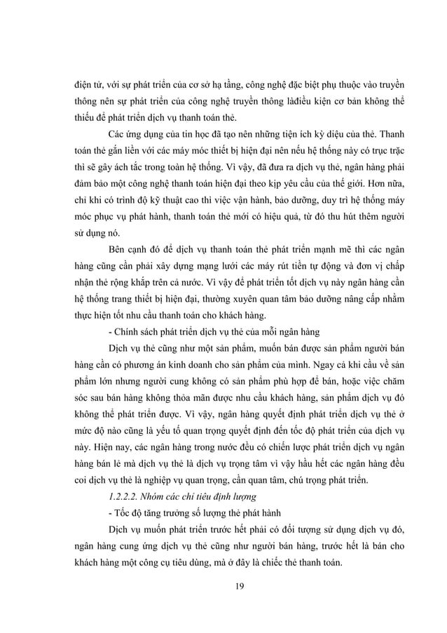 Luận văn: Phát triển dịch vụ thẻ tại Ngân hàng BIDV, HAY, 9d | PDF