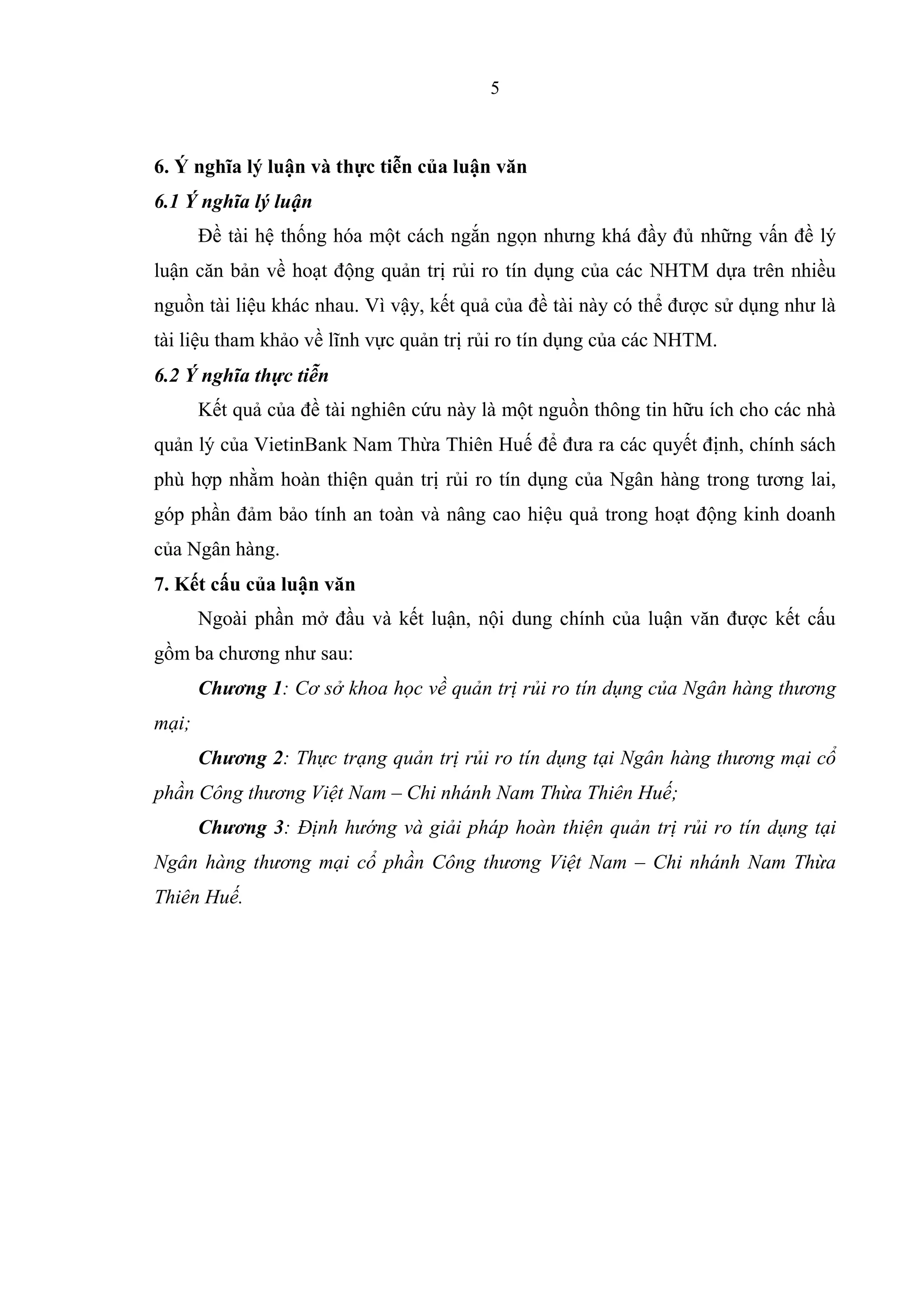 Luận văn: Quản trị rủi ro Tín dụng tại Ngân hàng Vietinbank, 9d | PDF