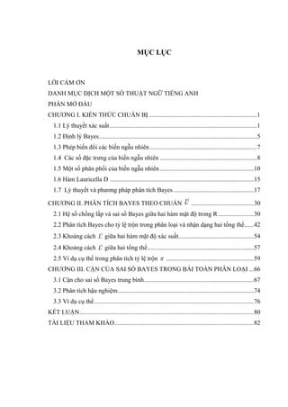Luận văn: Phân tích bayes theo chuẩn 1 L, HOT, 9đ | PDF