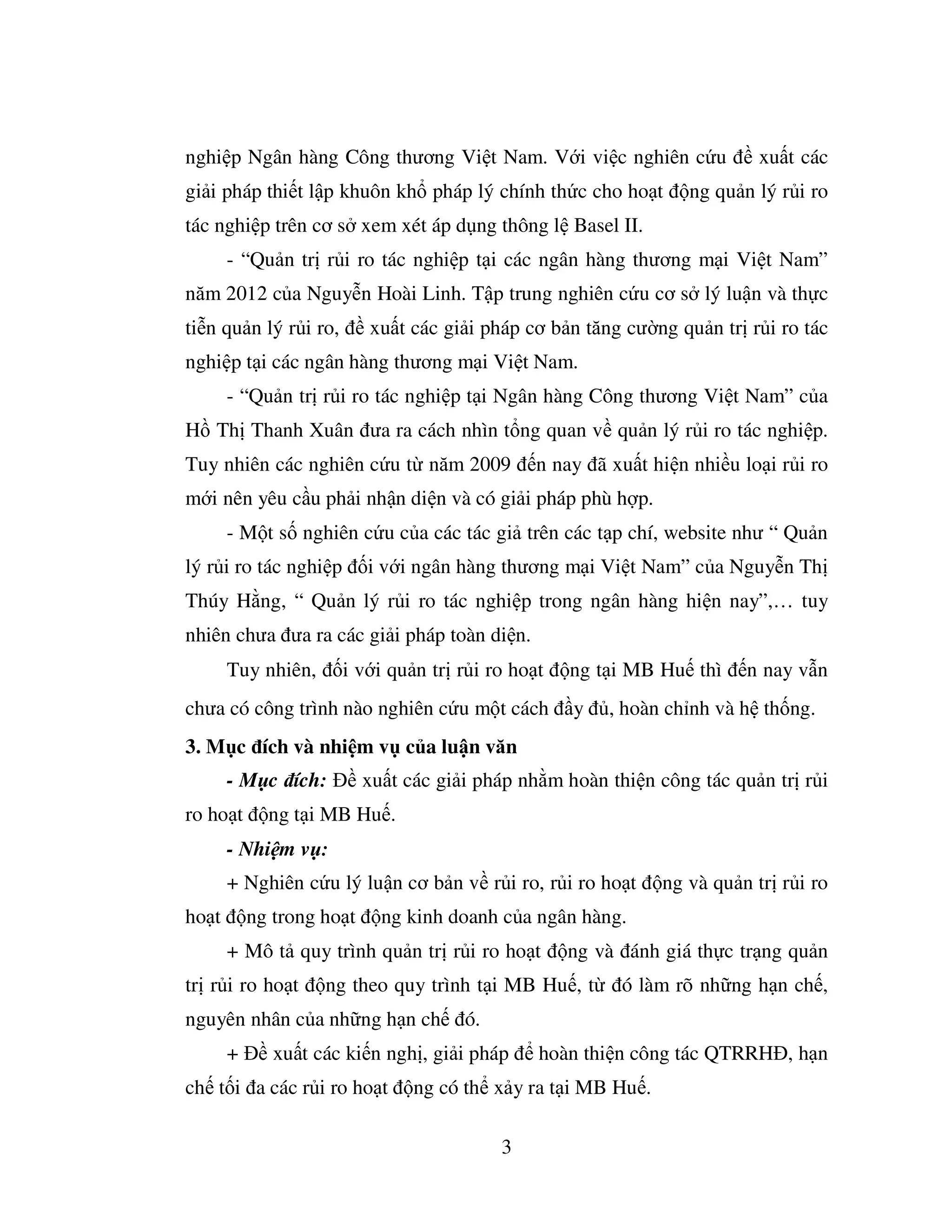 Luận văn: Quản trị rủi ro hoạt động tại Ngân hàng MBBank, 9d | PDF