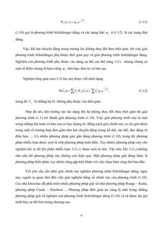 Đề tài: Giải phương trình schrödinger dừng bằng thời gian ảo, HAY | PDF