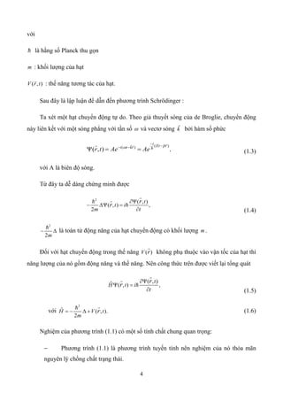Đề tài: Giải phương trình schrödinger dừng bằng thời gian ảo, HAY | PDF