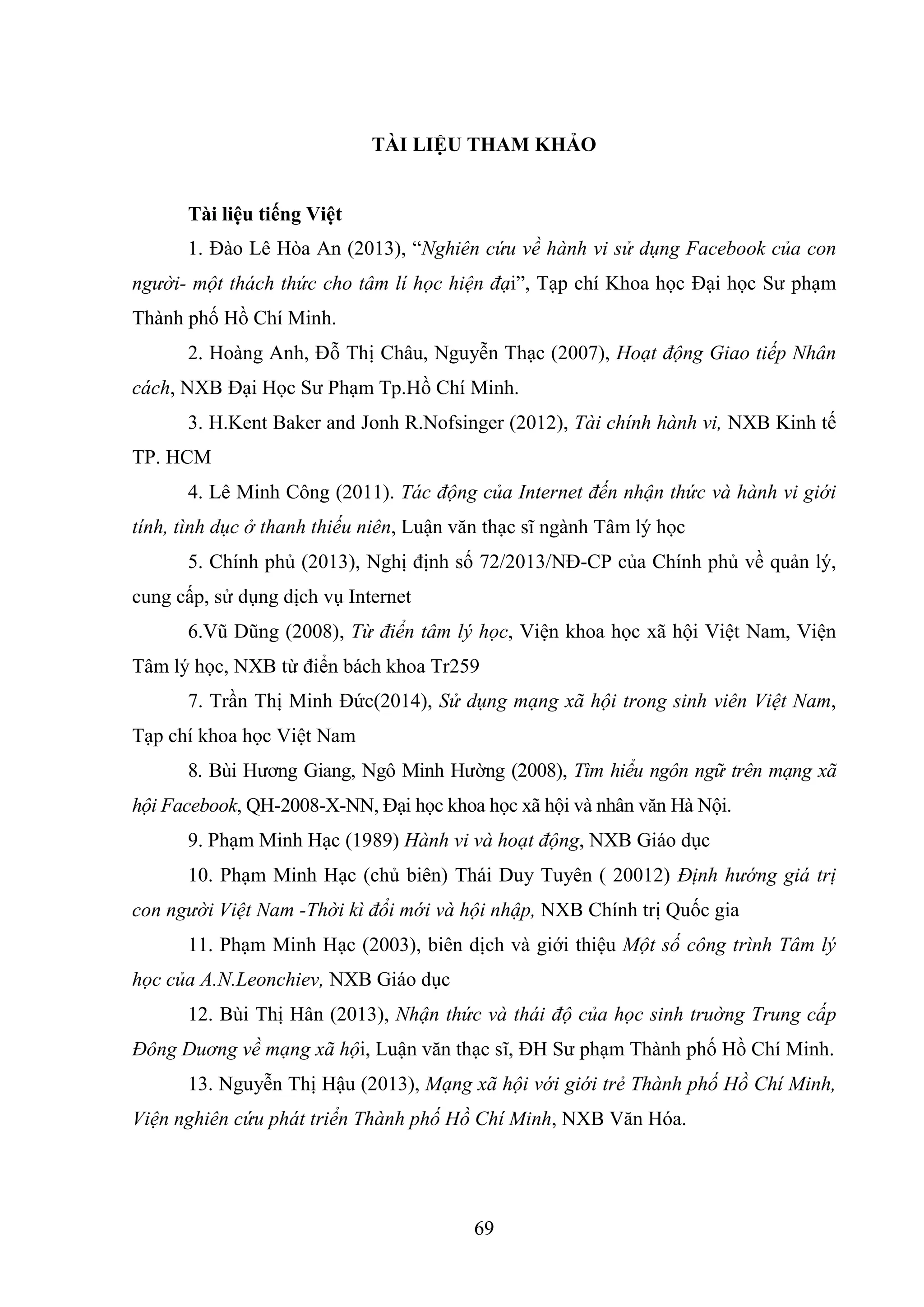 Luận văn: Hành vi sử dụng mạng xã hội của sinh viên Đại học | PDF