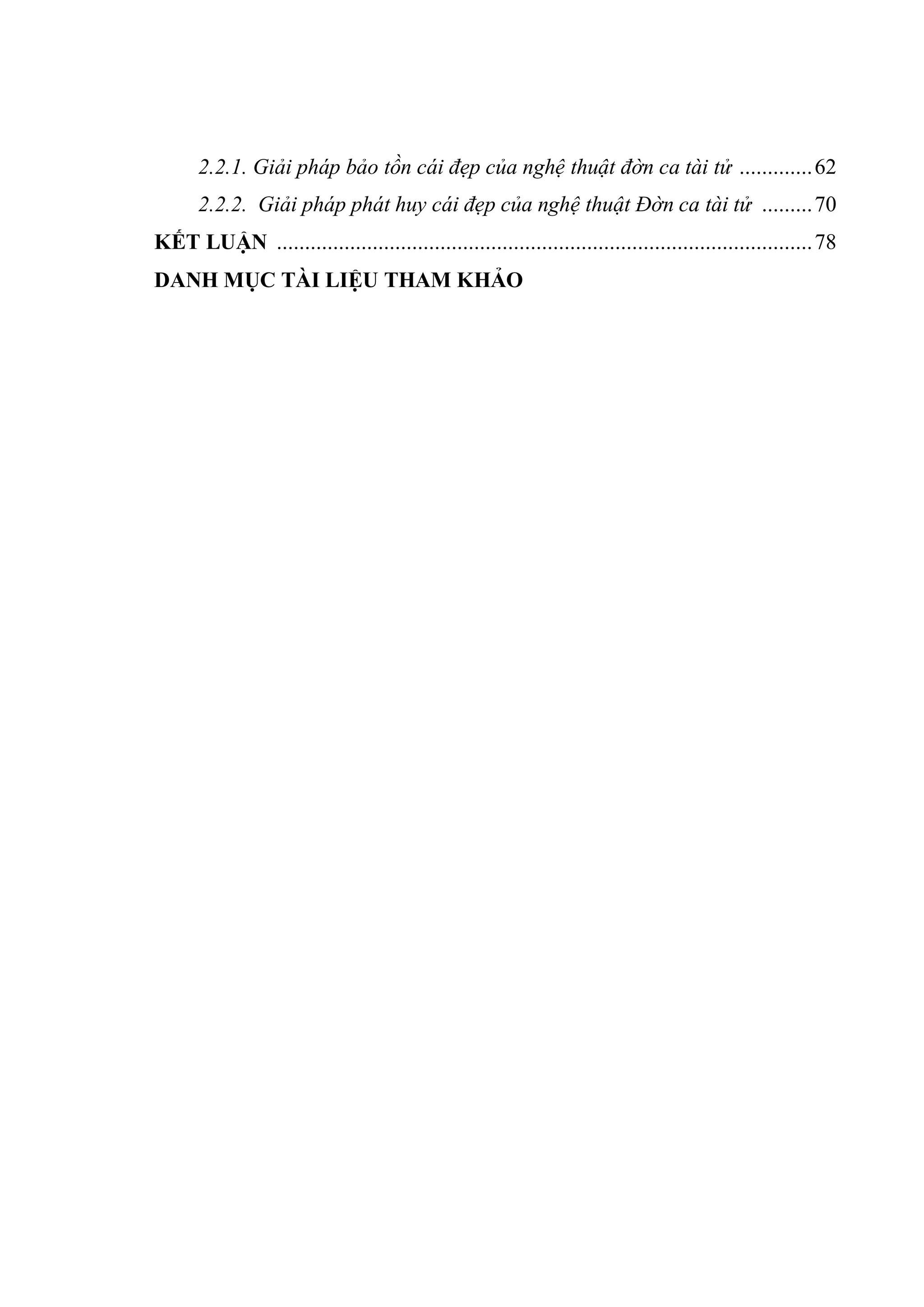 Luận văn: Bảo tồn và phát huy cái đẹp của nghệ thuật đờn ca tài tử | PDF