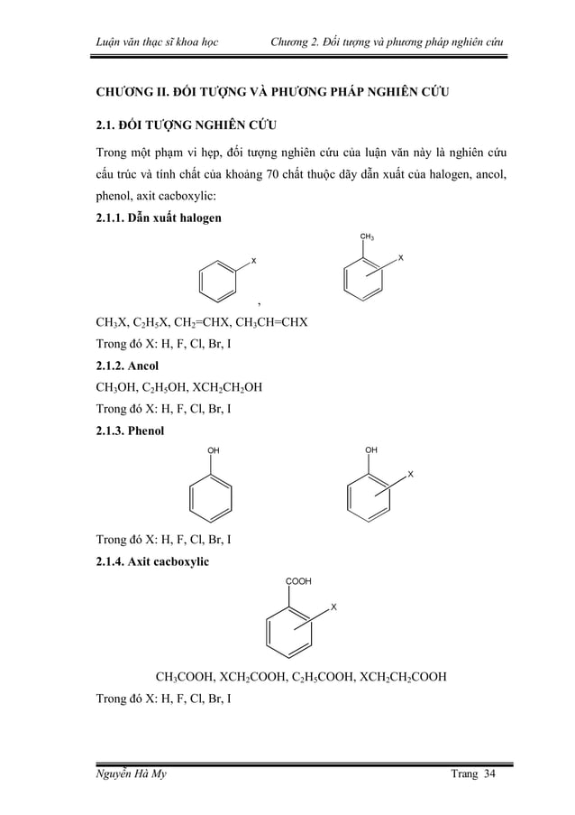 Khảo sát một số dẫn xuất halogen, ancol, phenol và axit cacboxylic | PDF