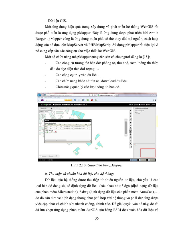 Hệ thống WebGIS quản lý thông tin quy hoạch sử dụng đất, 9đ | PDF