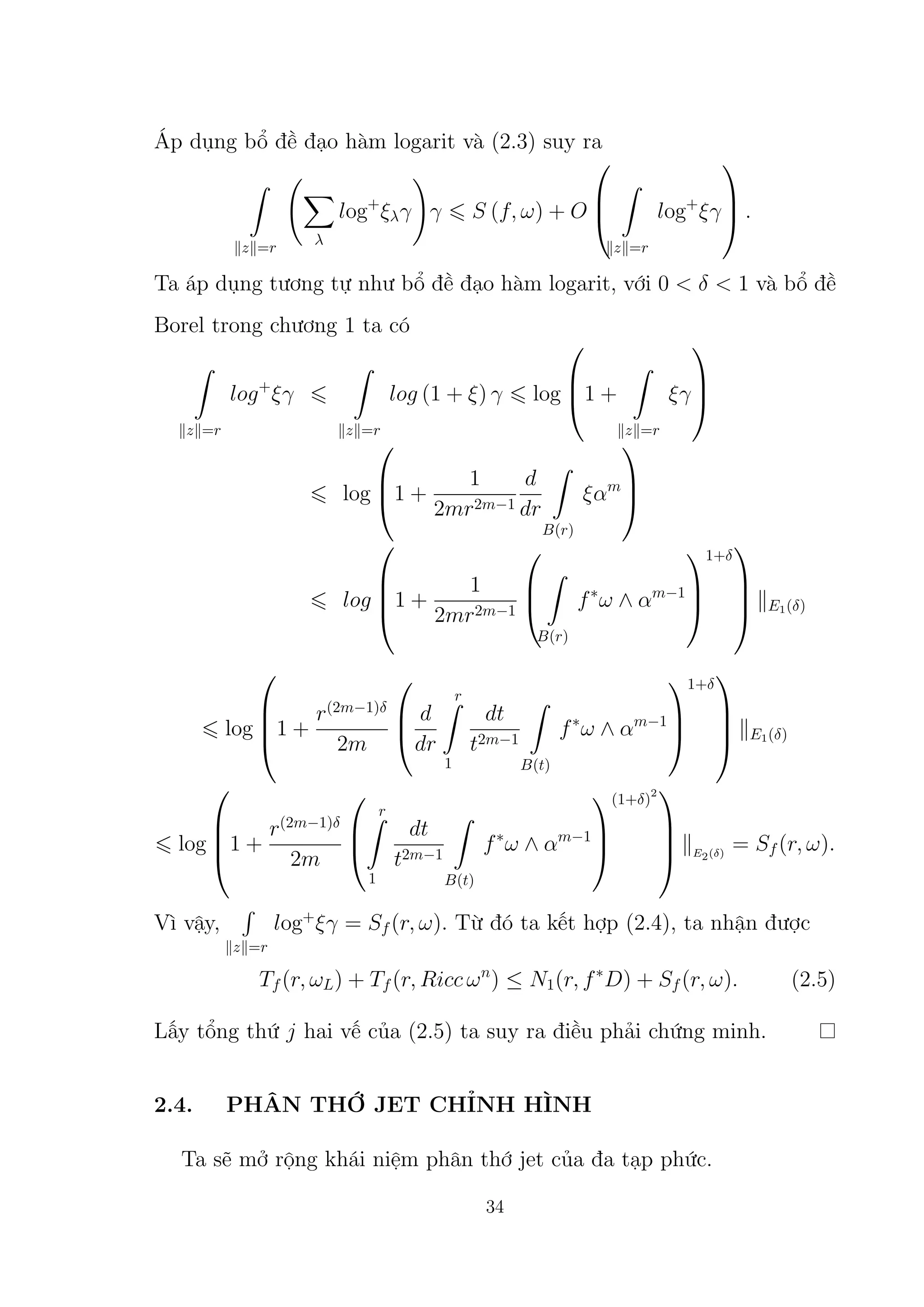 Luận văn: Bổ đề đạo hàm logarit và ứng dụng, HAY, 9đ | PDF
