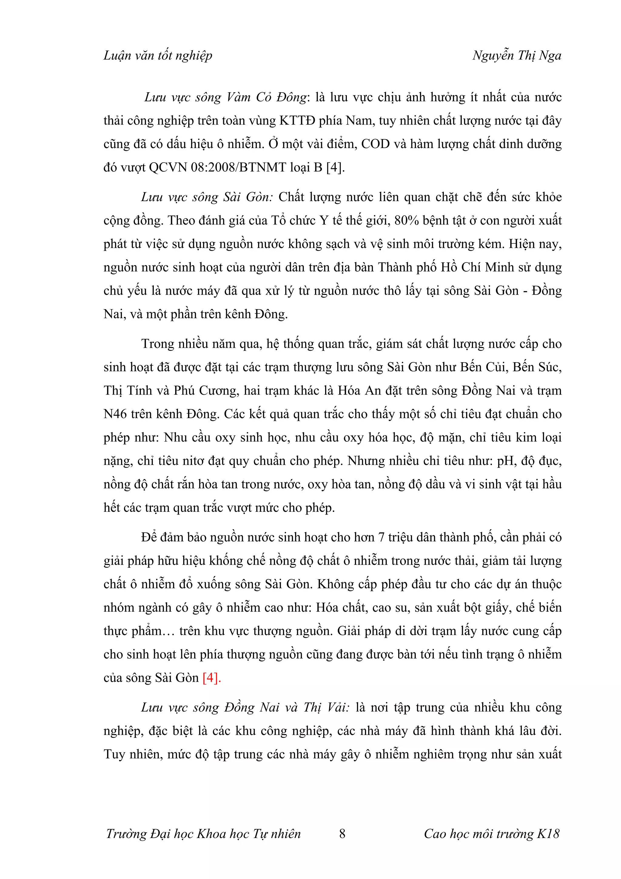 Luận văn: Mô hình quản lý nguồn thải gây ô nhiễm nước, HAY | PDF