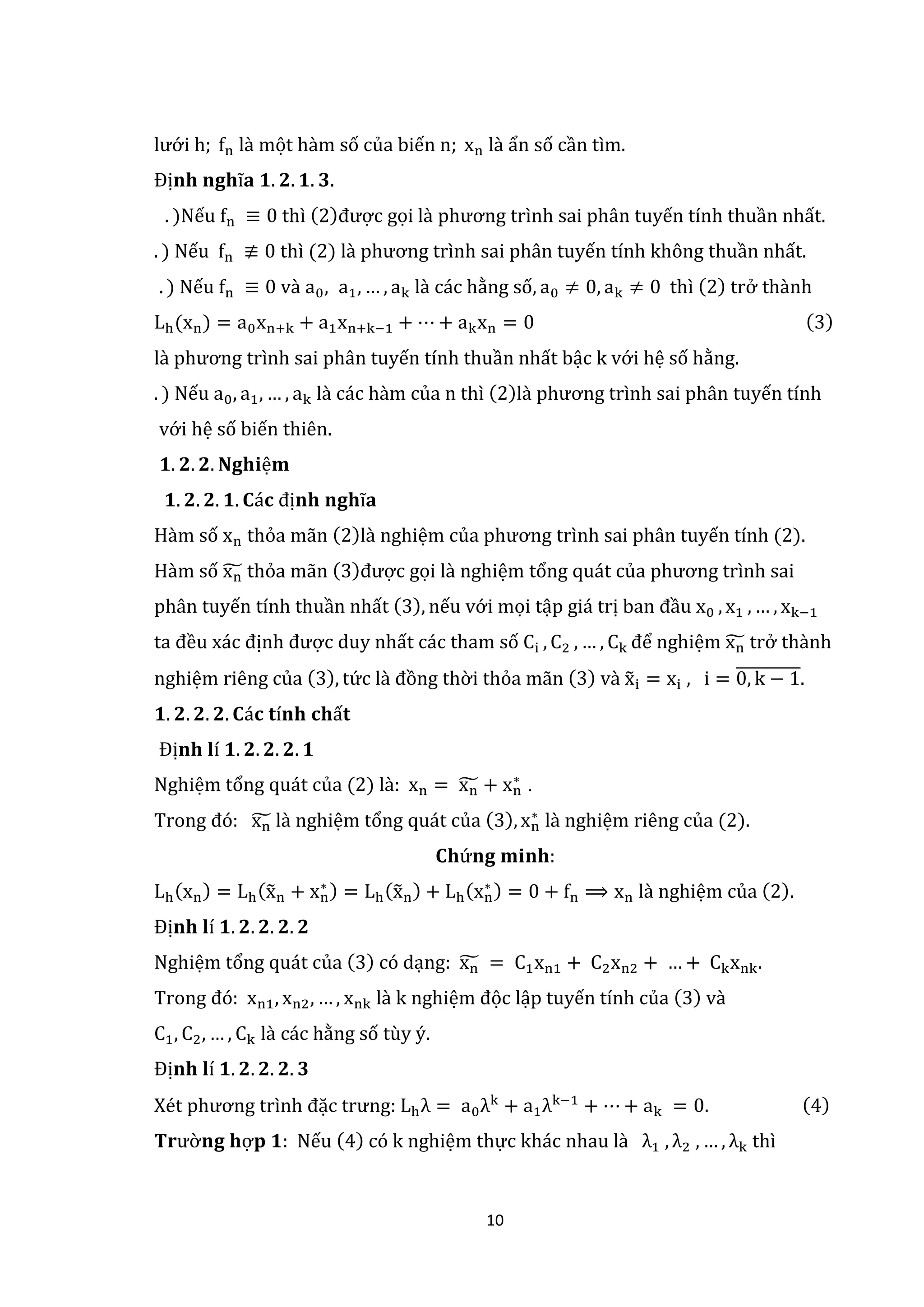 Luận văn: Ứng dụng của phương trình sai phân, HAY, 9đ | PDF