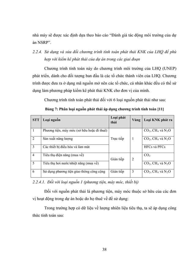 Kiểm kê phát thải khí nhà kính của Dự án Liên hợp Lọc hóa dầu, 9đ | PDF