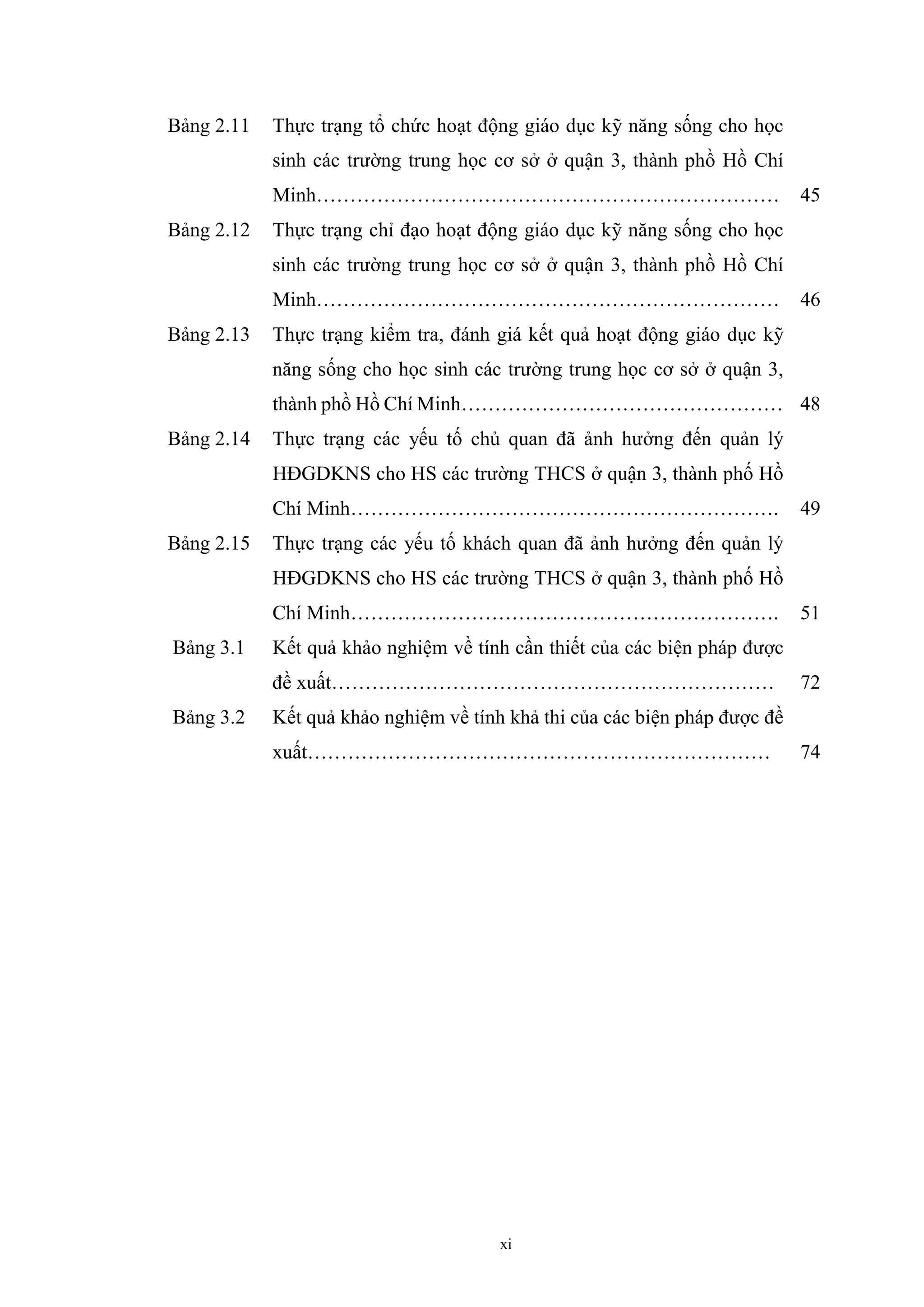 QUẢN LÝ HOẠT ĐỘNG GIÁO DỤC KỸ NĂNG SỐNG CHO HỌC SINH CÁC TRƯỜNG TRUNG HỌC CƠ SỞ Ở QUẬN 3, THÀNH ...