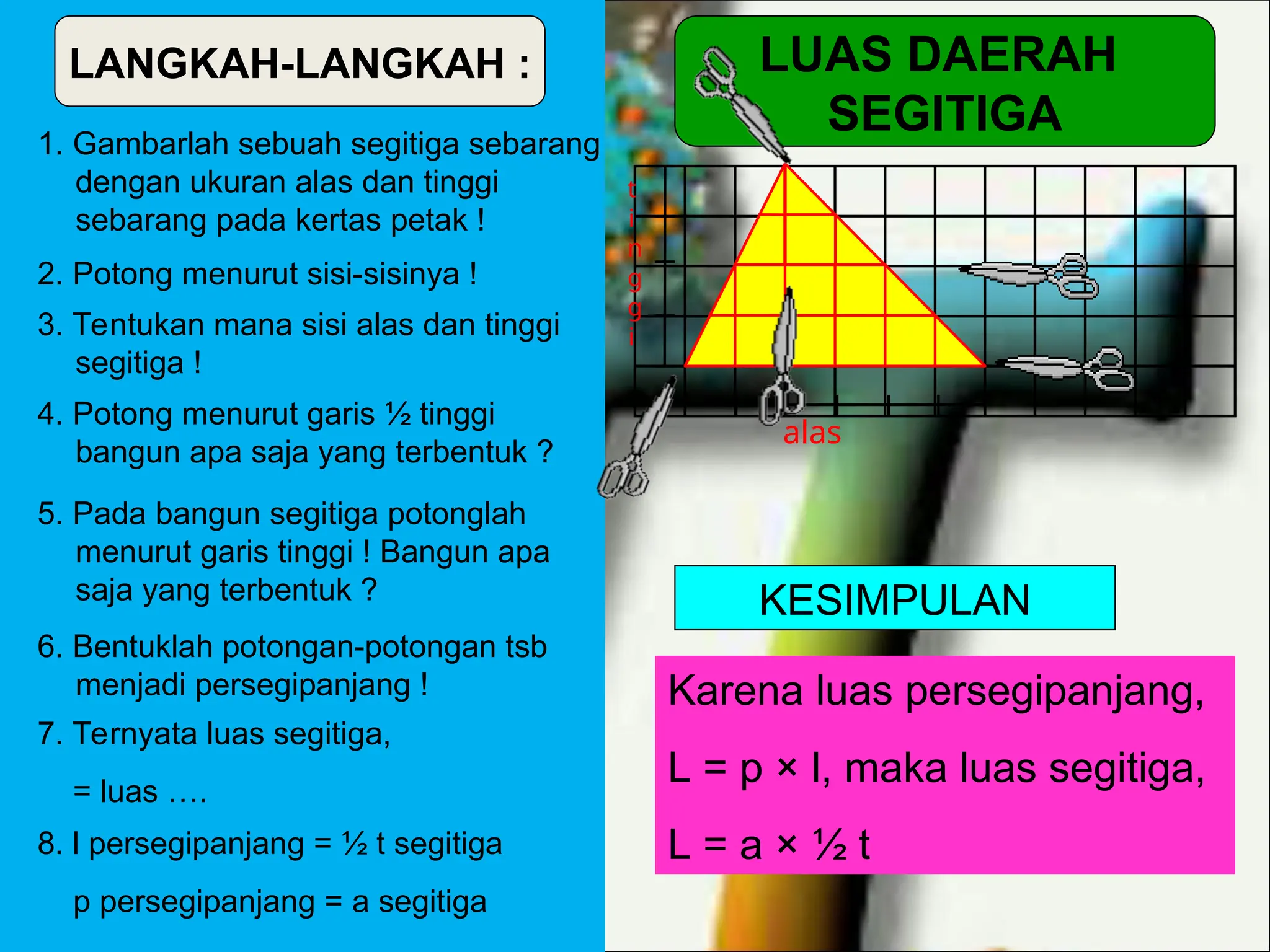 LUAS BANGUN DATAR dimensi 2 dan luasnya.ppt