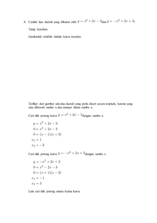 Luas daerah kurva dengan integral | DOCX