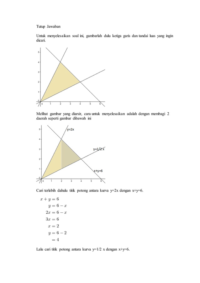 Luas daerah kurva dengan integral | DOCX