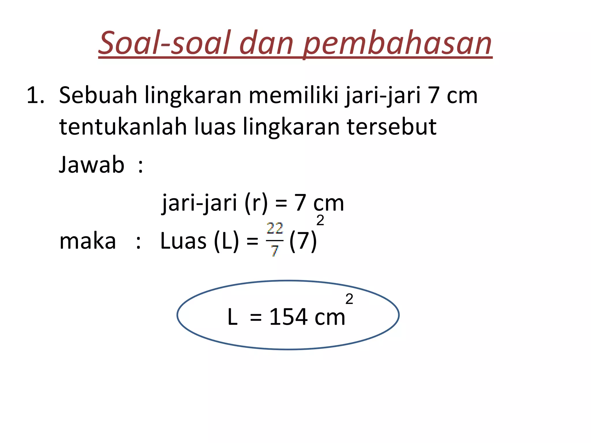 Luas lingkaran | PPT