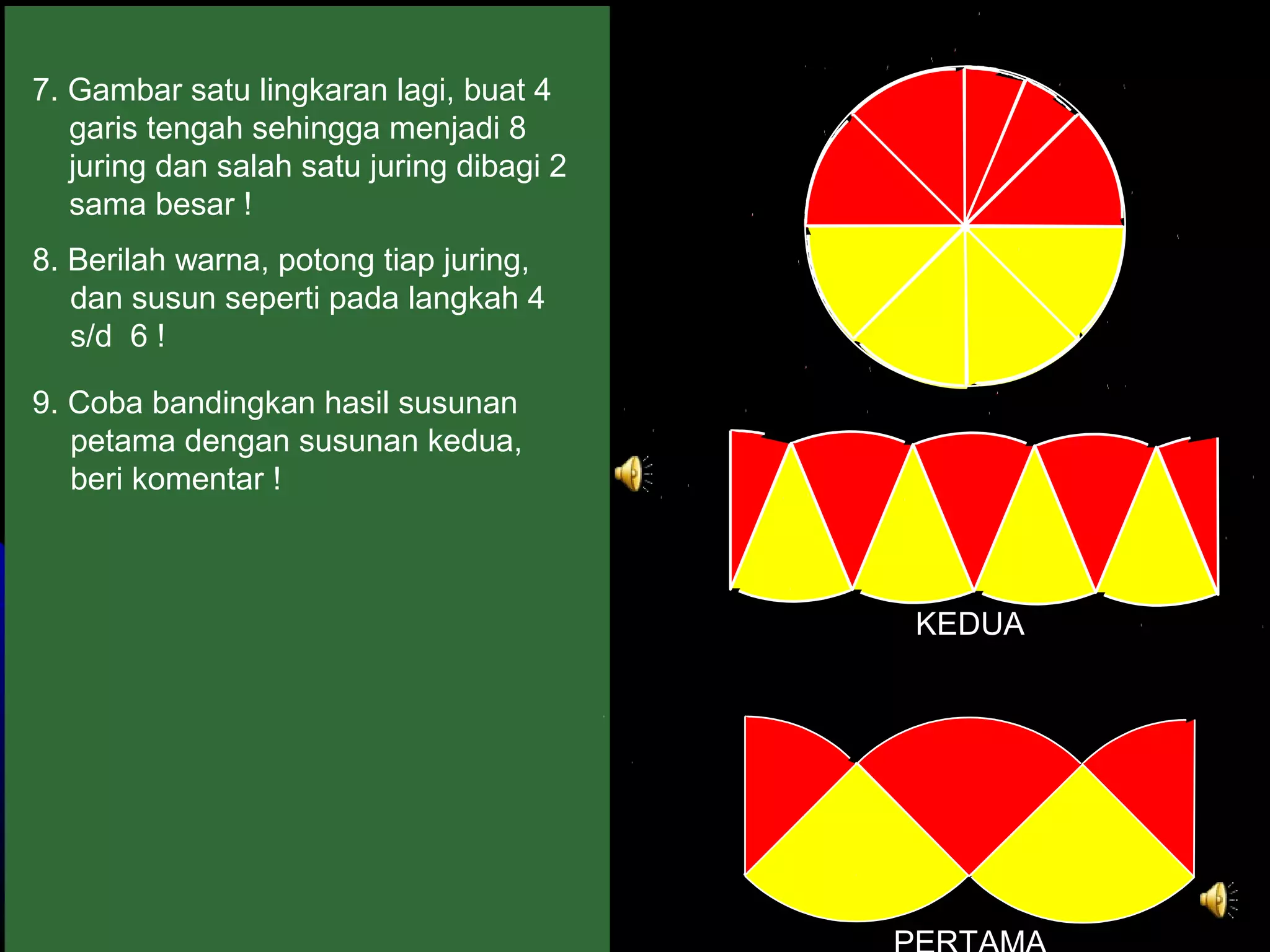 Luas lingkaran dengan pendekatan persegi panjang | PPT