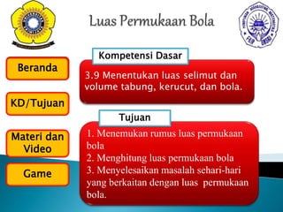 Ppt. Luas permukaan bola | PPTX