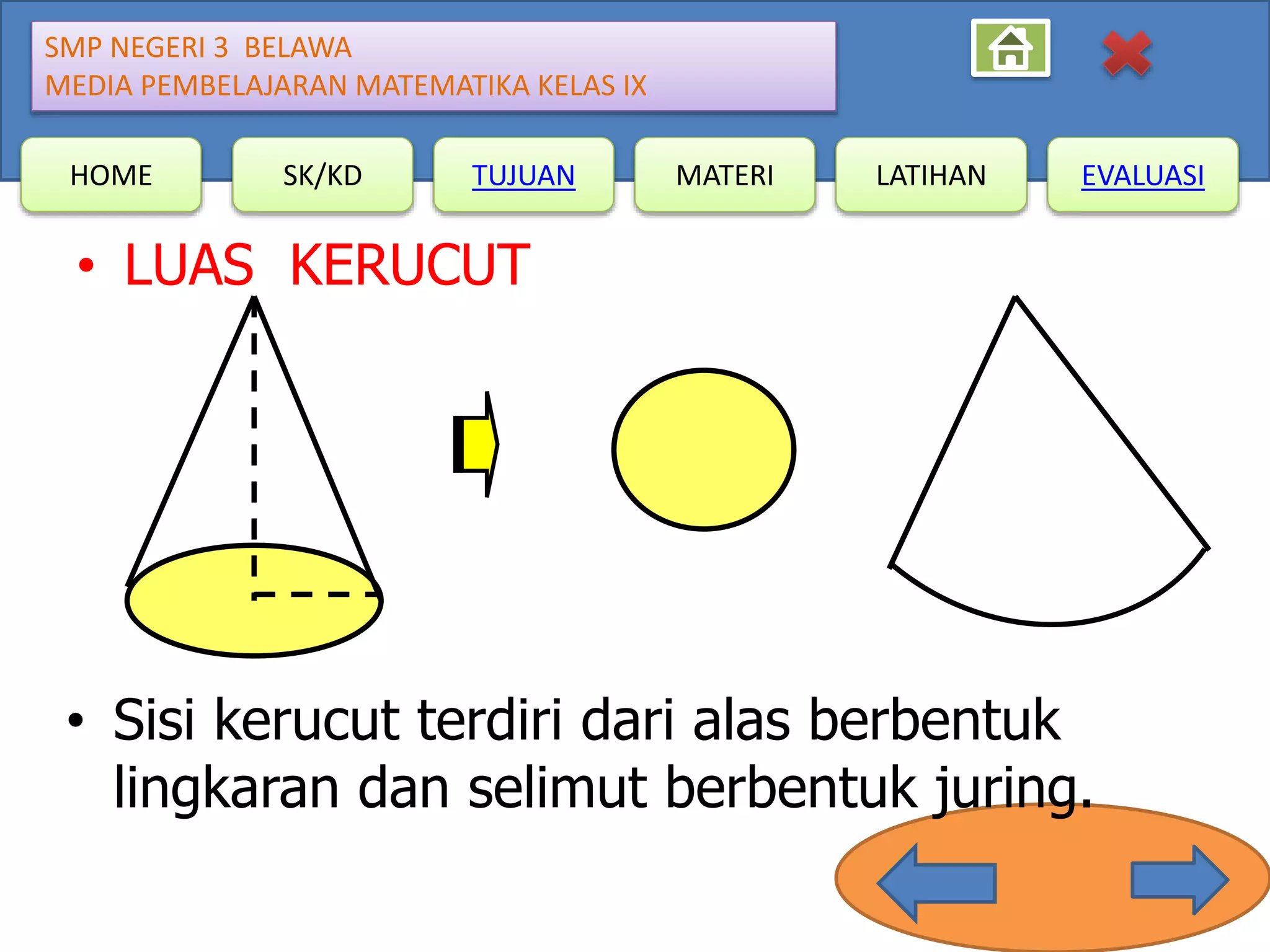 Luas permukaan kerucut | PPTX