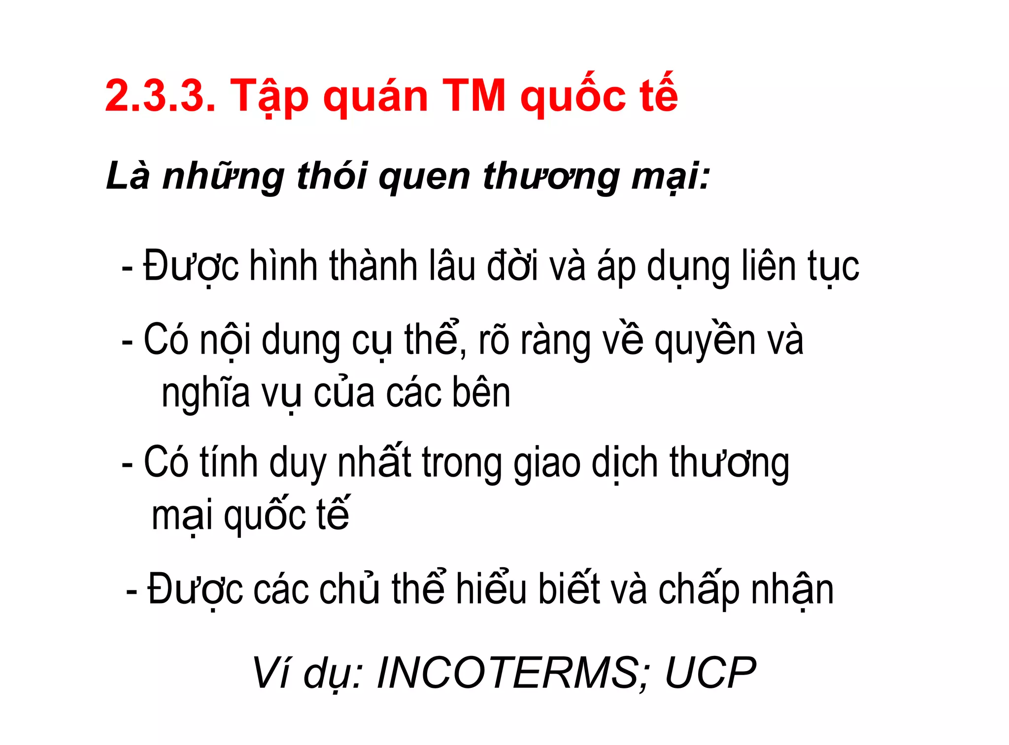 BÀI GIẢNG LUẬT THƯƠNG MẠI QUỐC TẾ TS. BÙI QUANG XUÂN | PPT