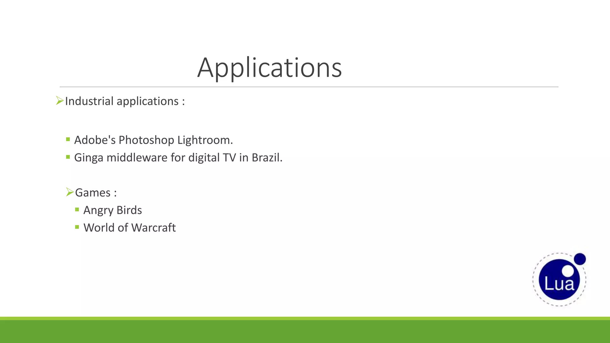 Lua Introduction | PPTX