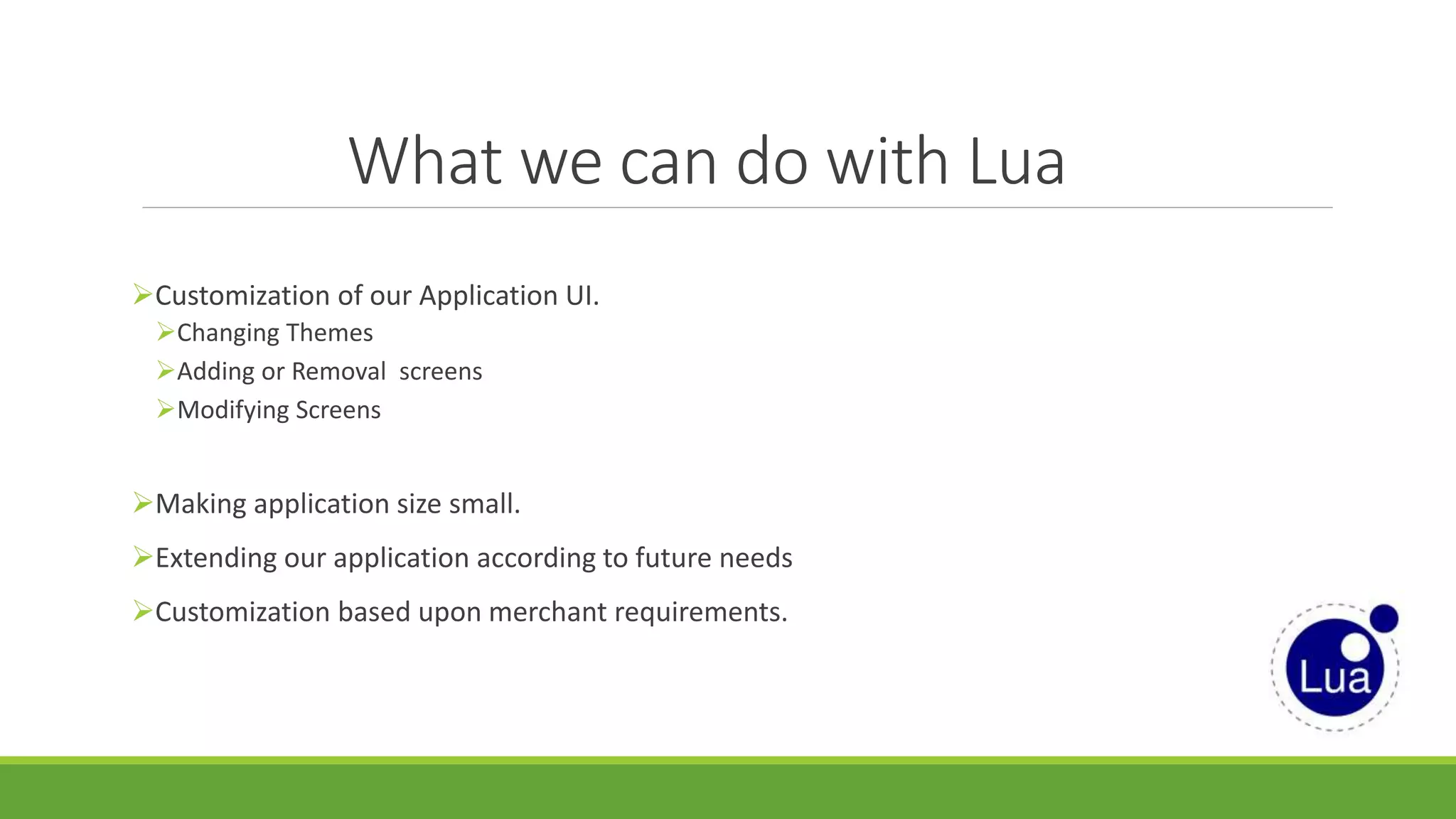 Lua Introduction Ppt