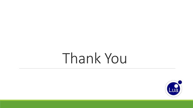 Lua Introduction | PPTX