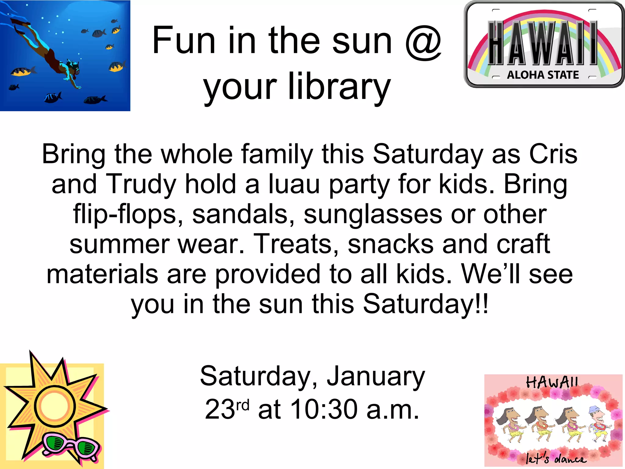 Luau Party @ The Library | PPT