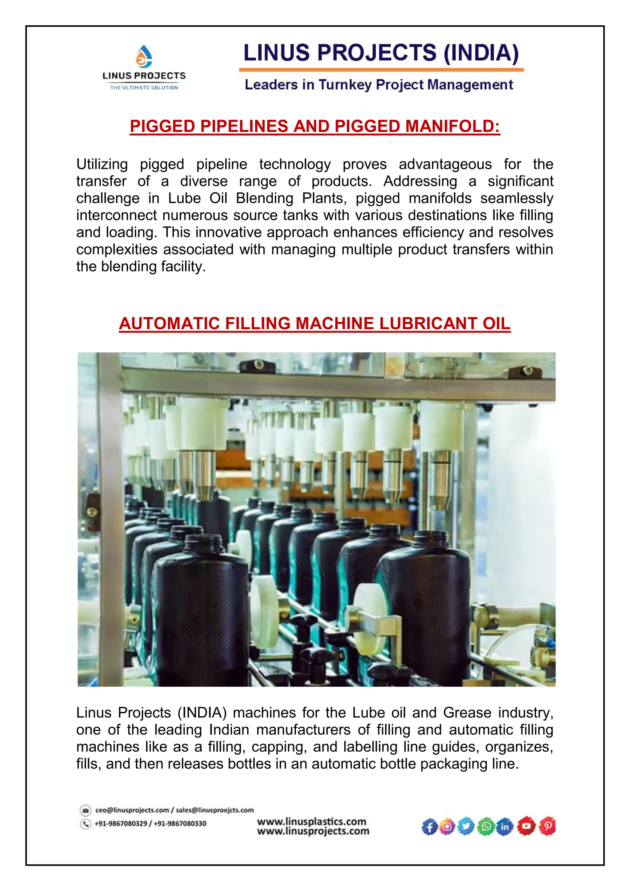 LUBRICANT OIL BLENDING PLANT & MACHINERY PDF | PDF