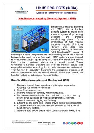 LUBRICANT OIL BLENDING PLANT & MACHINERY PDF | PDF