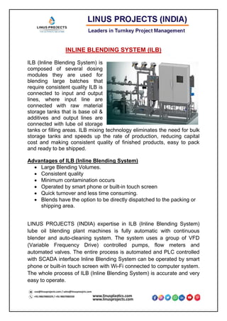LUBE OIL BLENDING PLANT PROJECT-LINUS PROJECTS INDIA.pdf