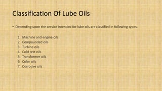 Lube oils | PPTX