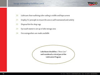 Lubrication Management | Lube Room Development | PPTX