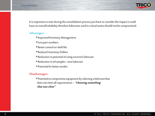 Lubrication Management | Lube Room Development | PPTX