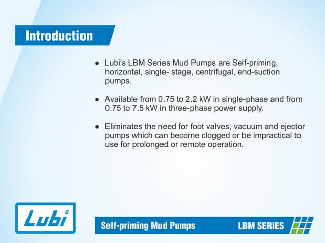 Lubi Self-priming Mud Pumps | PPT