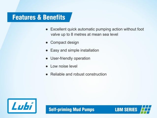 Lubi Self-priming Mud Pumps | PPT