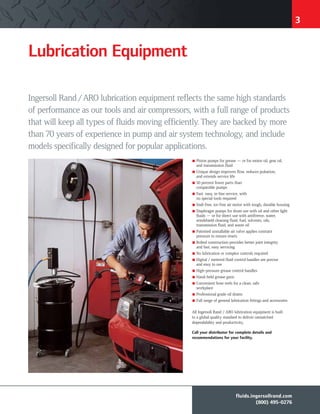 Equipos de lubricación ARO Ingersoll Rad | PDF