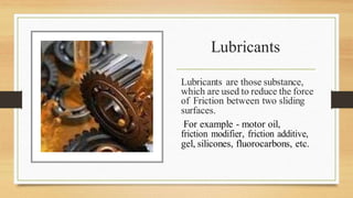 Lubricant | DOCX | Chemistry | Science