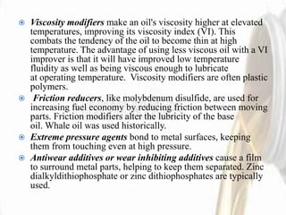 Lubricant additives | PPTX