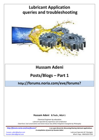 Lubricant applications compilation by hussam adeni | PDF