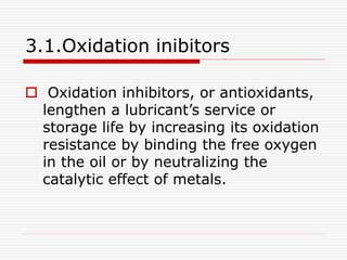Lubricanting oil additives | PPT