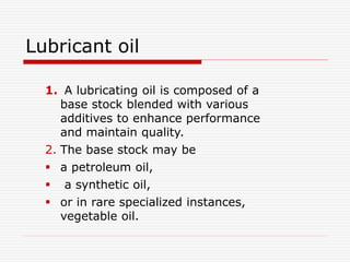 Lubricanting oil additives | PPT