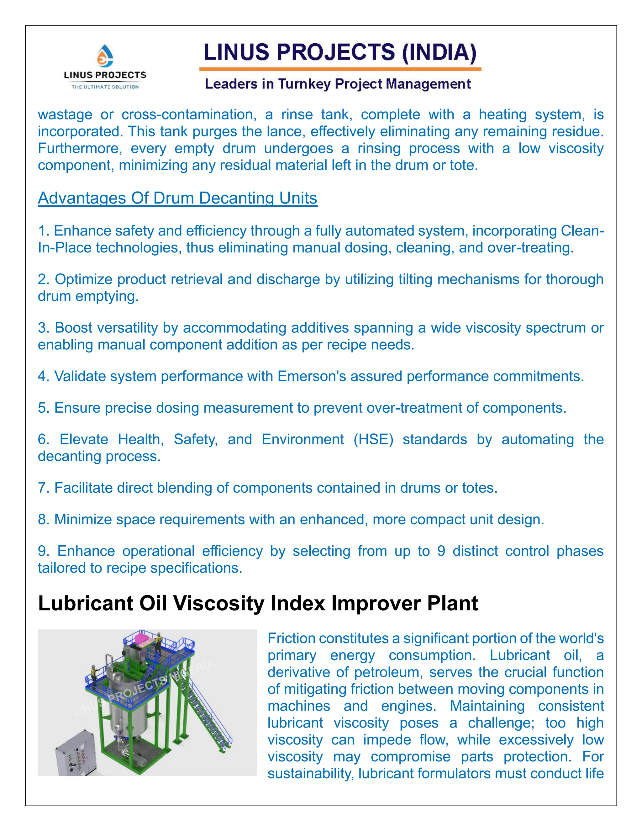 Lubricant Oil Blending Plant & Machinery | PDF