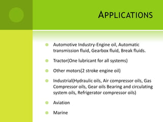 Lubricants | PPTX