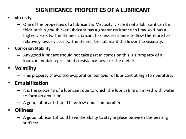Lubricants | PPTX | Chemistry | Science
